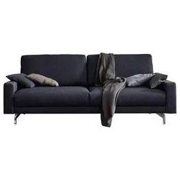 3-Sitzer "CR.450, Designsofa, Loungesofa", blau (schwarzblau 062, 74), B:204cm H:85cm T:95cm, Jacquard-Flachgewebe Diane 1 Q2 (55% Polyacryl 45% Polyester), CREATION BY ROLF BENZ, Sofas, Armlehne niedrig, Fu&szlig; chromfarben gl&auml;nzend, Breite 204 cm