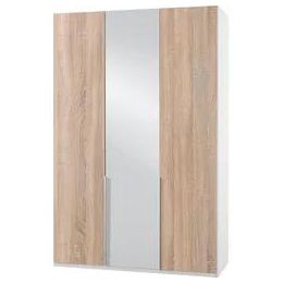 Kleiderschrank wimex "New York", wei&szlig; (wei&szlig;, front struktureichefarben hell), B:135cm H:208cm T:58cm, Schr&auml;nke, Kleiderschrank