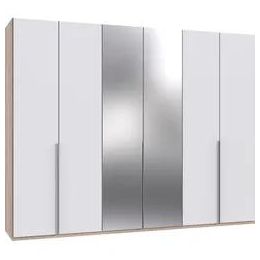 Kleiderschrank wimex "New York", wei&szlig; (struktureichefarben hell, front wei&szlig;), B:270cm H:208cm T:58cm, Schr&auml;nke, Kleiderschrank