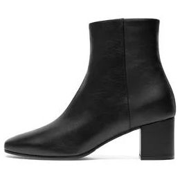 Schlupfboots Henry Stevens "Audrey AB50 Businessschuh", Damen, Gr. 39, schwarz, Ziegennappa, Schuhe Schlupfboots, Damen Stiefelette mit Absatz handgefertigt, Lederschuhe