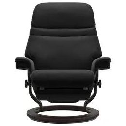 Relaxsessel stressless "Sunrise", schwarz (schwarz paloma), B:88cm H:103cm T:78cm, Leder BATICK: BATICK ist ein leicht korrigiertes, durchgef&auml;rbtes und genarbtes M&ouml;belleder, bei dem die meisten Unebenheiten und Spuren in der Regel entfernt wurden.;Leder PALOMA: PALOMA ist ein durchgef&auml;rbtes Semianilin-M&ouml;belleder mit nat&uuml;rlicher Narbung.;ROHLEDER Stoff Q2 FARON: Ein fester zuverl&auml;ssiger Boucl&eacute; mit 
