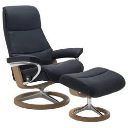 Relaxsessel stressless "View", blau (shadow blau paloma), B:78cm H:108cm T:78cm, Leder BATICK: BATICK ist ein leicht korrigiertes, durchgef&auml;rbtes und genarbtes M&ouml;belleder, bei dem die meisten Unebenheiten und Spuren in der Regel entfernt wurden.;Leder PALOMA: PALOMA ist ein durchgef&auml;rbtes Semianilin-M&ouml;belleder mit nat&uuml;rlicher Narbung.;ROHLEDER Stoff Q2 FARON: Ein fester zuverl&auml;ssiger Boucl&eacute; mit ei
