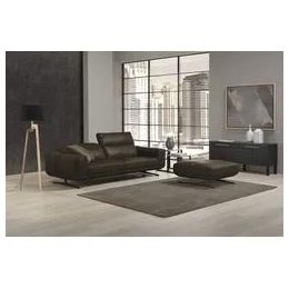 2,5-Sitzer Egoitaliano "Gloria, super bequem und hochwertige Verarbeitung, edles Design", braun (dunkelbraun), B:236cm H:96cm T:109cm, Leder CAREZZA (echtes Rindsleder) ist ein Naturleder, dass die urspr&uuml;nglichen Eigenschaften der Haut nicht ver&auml;ndert. Das Vorhandensein von verheilten Narben, K&ouml;rnungsunterschiede, Falten, Adern, Unterschiede in den Farbt&ouml;nen und andere Spuren, die die Natur auf di