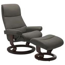 Relaxsessel stressless "View", grau (metal grau paloma), B:82cm H:108cm T:81cm, Leder BATICK: BATICK ist ein leicht korrigiertes, durchgef&auml;rbtes und genarbtes M&ouml;belleder, bei dem die meisten Unebenheiten und Spuren in der Regel entfernt wurden.;Leder PALOMA: PALOMA ist ein durchgef&auml;rbtes Semianilin-M&ouml;belleder mit nat&uuml;rlicher Narbung.;ROHLEDER Stoff Q2 FARON: Ein fester zuverl&auml;ssiger Boucl&eacute; mit ein