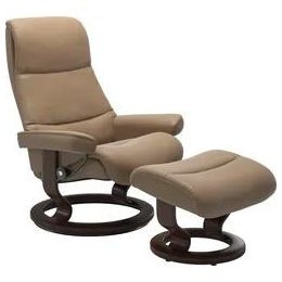 Relaxsessel stressless "View", braun (almond paloma), B:82cm H:108cm T:81cm, Leder BATICK: BATICK ist ein leicht korrigiertes, durchgef&auml;rbtes und genarbtes M&ouml;belleder, bei dem die meisten Unebenheiten und Spuren in der Regel entfernt wurden.;Leder PALOMA: PALOMA ist ein durchgef&auml;rbtes Semianilin-M&ouml;belleder mit nat&uuml;rlicher Narbung.;ROHLEDER Stoff Q2 FARON: Ein fester zuverl&auml;ssiger Boucl&eacute; mit einem 