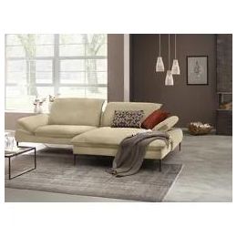 Ecksofa W.Schillig "enjoy&MORE, Designsofa, elegant und bequem, L-Form", beige (sahara s37), B:294cm H:87cm T:185cm, Chenille-Flachgewebe R66 (85% Polyester, 15% Nylon);Longlife Xtra-Leder Z59: Glattleder mit modischer Pr&auml;gung. Hautst&auml;rke 0, 9 - 1, 1 mm;Stoff S37 (100% Polyester), Sofas, Ecksofa, Sitztiefenverstellung, F&uuml;&szlig;e bronze pulverbeschichtet, Breite 294 cm