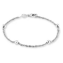 Armband Amor "Kugel", silber (silber, 925), Armb&auml;nder, Damen, 19cm, Silber 925 (Sterlingsilber), Armband