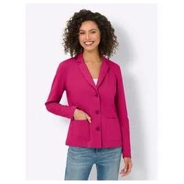 Jerseyblazer Heine "Jersey-Blazer", Damen, Gr. 38, pink, 100% Baumwolle, Blazer, Topseller