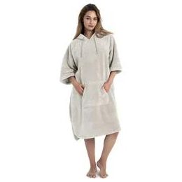 Badeponcho OTTO HOME "Lillou, Surfponcho ideal f&uuml;r Sauna, Spa & im Urlaub" Gr. S, beige (sand), L:100cm, Microfaser, Hausm&auml;ntel, weich und kuschelig, pl&uuml;sch, Fleece, Unisex, f&uuml;r Damen und Herren
