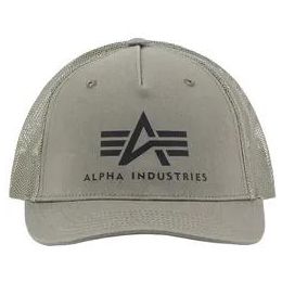 Trucker Cap Alpha Industries "Basic Trucker Cap", Herren, Gr. onesize, gr&uuml;n (dunkelgr&uuml;n), Baumwolle, Caps