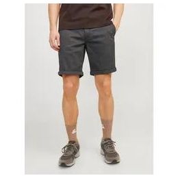 Jack & Jones Chinoshorts JACK & JONES "JPSTFURY JJSHORTS ANA SN", Herren, Gr. XS, N-Gr, grau (drizzle), Web, Obermaterial: 98% Baumwolle, 2% Elasthan, meliert, unifarben, regular fit kniefrei, Hosen Chinoshorts, mit Taschen
