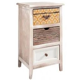 Kommode Heine HOME, bunt (braun, bunt), B:35cm H:60cm T:30cm, Massivholz, Sideboards, Kommode