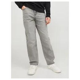 Jack & Jones Relax-fit-Jeans JACK & JONES JUNIOR "JJICHRIS JJORIGINAL MF 928 NOOS JNR", Jungen, Gr. 164, N-Gr, grau (grau denim), Denim/Jeans, Obermaterial: 100% Baumwolle, unifarben, Basic, relaxed fit kn&ouml;chellang, Jeans