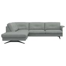 Ecksofa FLEXLUX "Glow bequem und komfortabel durch hochwertigen Sitzaufbau, L-Form", blau (sky blau), B:268cm H:81cm T:224cm, 62% Polyester/17%Baumwolle/14%Viscose/7%Leinen, Sofas, Ecksofa, Skandinavisches Design, In hochwertiger Verarbeitung