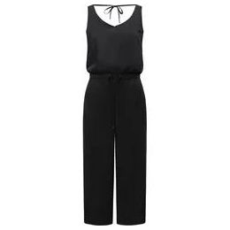Jumpsuit Ragwear "Suky", Damen, Gr. L (40), Normalgr&ouml;&szlig;en, grau (ash), Obermaterial: 80% Viskose, 20% Polyester, figurumspielend 7/8-L&auml;nge, V-Ausschnitt, angeschnitten,mit Umschlag, Overalls Jumpsuit, schicker, langer Damen Overall mit Tunnelzug