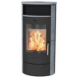 Kaminofen FIREPLACE "Piacenza Speckstein", schwarz, Kamin&ouml;fen, Warmhaltefach, selbstschlie&szlig;ende Feuerraumt&uuml;r A1