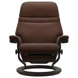 Relaxsessel stressless "Sunrise", braun (malt braun batick), B:88cm H:103cm T:78cm, Leder BATICK: BATICK ist ein leicht korrigiertes, durchgef&auml;rbtes und genarbtes M&ouml;belleder, bei dem die meisten Unebenheiten und Spuren in der Regel entfernt wurden.;Leder PALOMA: PALOMA ist ein durchgef&auml;rbtes Semianilin-M&ouml;belleder mit nat&uuml;rlicher Narbung.;ROHLEDER Stoff Q2 FARON: Ein fester zuverl&auml;ssiger Boucl&eacute; mit