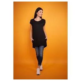 Longshirt Seidel Moden, Damen, Gr. 42, schwarz (schwarz, exklusiv bei otto), Jersey, Obermaterial: 95% Viskose, 5% Elasthan, unifarben, normal h&uuml;ftbedeckend, Rundhals, angeschnitten eingefasste Kante, Shirts Longshirt, MADE IN GERMANY