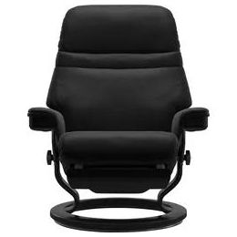 Relaxsessel stressless "Sunrise", schwarz (schwarz batick), B:88cm H:103cm T:78cm, Leder BATICK: BATICK ist ein leicht korrigiertes, durchgef&auml;rbtes und genarbtes M&ouml;belleder, bei dem die meisten Unebenheiten und Spuren in der Regel entfernt wurden.;Leder PALOMA: PALOMA ist ein durchgef&auml;rbtes Semianilin-M&ouml;belleder mit nat&uuml;rlicher Narbung.;ROHLEDER Stoff Q2 FARON: Ein fester zuverl&auml;ssiger Boucl&eacute; mit 