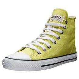 Sneaker Ethletic "White Cap Hi Cut", Damen, Gr. 38, gelb (lime gelb p, just wei&szlig;), Obermaterial: 100% Baumwolle; Futter: 100% Baumwolle; Decksohle: 100% Baumwolle; Sohle: 100% Naturkautschuk, Schuhe Sneakerboots Canvassneaker Sneaker high, Keine Angabe
