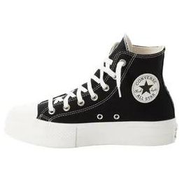Sneaker Converse "CHUCK TAYLOR ALL STAR LIFT PLATFORM EMBROIDERED CRYSTALS", Damen, Gr. 37,5, schwarz-wei&szlig; (schwarz, wintage wei&szlig;), Textil, Schuhe Sneaker