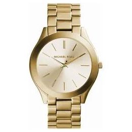 Quarzuhr Michael Kors "SLIM RUNWAY", gold (goldfarben, champagnerfarben), Armbanduhren, Damen, Quarzuhr, Armbanduhr, Herrenuhr, Edelstahlarmband
