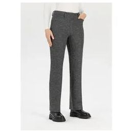 Stoffhose Stehmann, Damen, Gr. 42, N-Gr, schwarz (schwarz, 900), Obermaterial: 82% Polyester, 14% Baumwolle, 4% Elasthan, meliert, regular fit kn&ouml;chellang, Hosen Stoffhose, Sommerhose mit Taschen