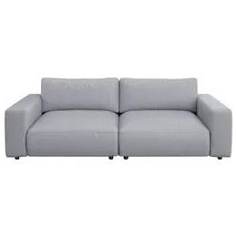 Big-Sofa Musterring "LUCIA", grau (stone bax), B:252cm H:81cm T:124cm, Flachgewebe FLORIS (100% Polyester);Flachgewebe VALMONT (60% Baumwolle/ 40% Leinen);Microfaser CRONA (100% Polyester), Sofas, Big-Sofa, in vielen Qualit&auml;ten und 4 unterschiedlichen N&auml;hten, 2,5-Sitzer