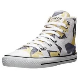 Sneaker Ethletic "White Cap Hi Cut", Damen, Gr. 41, gelb (camou gelb, just wei&szlig;), Obermaterial: 100% Baumwolle; Futter: 100% Baumwolle; Decksohle: 100% Baumwolle; Sohle: 100% Naturkautschuk, Schuhe Sneakerboots Canvassneaker Sneaker high, Keine Angabe