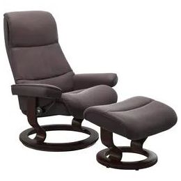 Relaxsessel stressless "View", rot (bordeaux paloma), B:82cm H:108cm T:81cm, Sessel, Relaxsessel, mit Classic Base, Gr&ouml;&szlig;e M,Gestell Braun