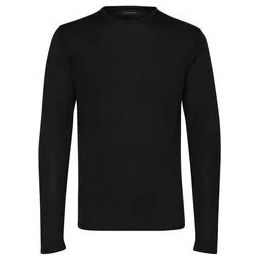 Strickfleece-Pullover Casual Friday "Strickpullover CFKent", Herren, Gr. L, schwarz, Obermaterial: 50% Wolle WO. 50% Polyacryl PAN., Pullover