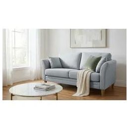 2-Sitzer Home Affaire "Arellano, Breite 155 cm", grau (gray), B:155cm H:87cm T:86cm, Sofas, klassisches Design, 2 Zierkissen inklusive, Webstoff fein