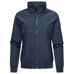 Outdoorjacke Ragwear "Goona", Damen, Gr. L (40), blau (navy), Obermaterial: 100% Polyester. Innenfutter: 100% Polyester, l&auml;ssig geschnitten h&uuml;ftbedeckend, hoch geschlossener Ausschnitt, &Auml;rmel ohne &Auml;rmelschlitz Rippstrickb&uuml;ndchen, Jacken Outdoorjacke, stylische, wasserdichte &Uuml;bergangsjacke mit hohem Kragen