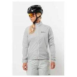 Funktionsjacke Jack Wolfskin "GRAVEX WIND JKT W", Damen, Gr. L (42/44), grau (cool, grau), Obermaterial: 100% Polyamid. Innenmaterial: 100% Polyester, Jacken Funktionsjacke