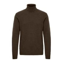 Rollkragenpullover Casual Friday "Strickrollkragenpull CFKarl", Herren, Gr. S, braun (demitasse melange), Obermaterial: 80% Wolle WO. 20% Polyamid PA., Pullover Rollkragenpullover