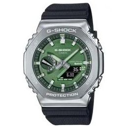 Smartwatch Casio G-SHOCK, schwarz (schwarz, gr&uuml;n), Smartwatches, Herren, Smartwatch, Armbanduhr, Herrenuhr, Bluetooth, Resinarmband,Weltzeit, Phone Finder