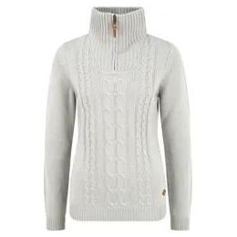 Strickfleece-Pullover oxmo "Strickpullover OXCarry", Damen, Gr. XL, grau (mid grau), Obermaterial: 100% Polyacryl PAN., Pullover