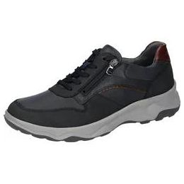 Waldl&auml;ufer Sneaker WALDL&Auml;UFER "H-MAX", Herren, Gr. 8,5 (42,5), blau (nachtblau), Nappaleder, Nubukleder, Schuhe Sneaker, Bequemschuh, Halbschuh, Schn&uuml;rschuh in Komfortweite H = sehr weit