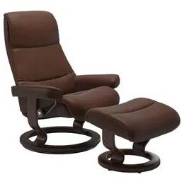 Relaxsessel stressless "View", braun (malt braun batick), B:82cm H:108cm T:81cm, Leder BATICK: BATICK ist ein leicht korrigiertes, durchgef&auml;rbtes und genarbtes M&ouml;belleder, bei dem die meisten Unebenheiten und Spuren in der Regel entfernt wurden.;Leder PALOMA: PALOMA ist ein durchgef&auml;rbtes Semianilin-M&ouml;belleder mit nat&uuml;rlicher Narbung.;ROHLEDER Stoff Q2 FARON: Ein fester zuverl&auml;ssiger Boucl&eacute; mit ei