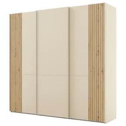 Schwebet&uuml;renschrank Musterring "Isabelle", beige (champagner, dekor), B:246,3cm H:236cm T:67cm, Hartfaserplatte, Holzwerkstoff, Schr&auml;nke, Schwebet&uuml;renschrank, T&uuml;ren mit Lamellenoptik, verschiedene Gr&ouml;&szlig;en und Farben, H&ouml;he 236cm