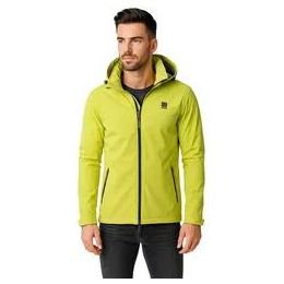 Softshelljacke LPO "Softshelljacke Melvin", Herren, Gr. XL (54), gr&uuml;n (lime), 96% Polyester; 4% Elasthan, regular fit, Jacken Softshelljacke, abnehmbare, verstellbare Kapuze
