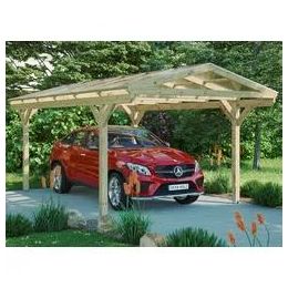 Skan Holz Einzelcarport SKANHOLZ "Westerwald", beige (natur), B/H/T: 220cm x, Carports
