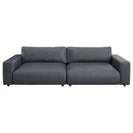 Big-Sofa Musterring "LUCIA", grau (fango bax), B:252cm H:81cm T:124cm, Flachgewebe FLORIS (100% Polyester);Flachgewebe VALMONT (60% Baumwolle/ 40% Leinen);Microfaser CRONA (100% Polyester), Sofas, Big-Sofa, in vielen Qualit&auml;ten und 4 unterschiedlichen N&auml;hten, 2,5-Sitzer