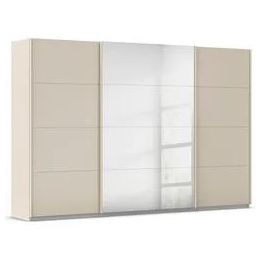 Schwebet&uuml;renschrank OTTO HOME "Kleiderschrank Kleiderschr&auml;nke Schrank Garderobe AGORDO mit Glasfront", beige (beige, glas beige (champagner)), B:315cm H:210cm T:62cm, Holzwerkstoff, Schr&auml;nke, Schwebet&uuml;renschrank, durchdachte Innenausstattung, in 4 Breiten und 2 H&ouml;hen MADE IN GERMANY