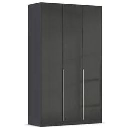 Dreht&uuml;renschrank OTTO HOME "Kleiderschrank Schrank Garderobe AGORDO TOPSELLER Schlafzimmer", grau (graumetallic, effektgrau hochglanz), B:136cm H:229cm T:54cm, Holzwerkstoff, Schr&auml;nke, Dreht&uuml;renschrank, durchdachte Innenausstattung, in 8 Breiten und 2 H&ouml;hen MADE IN GERMANY, Topseller