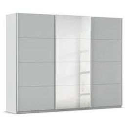 Rauch Schwebet&uuml;renschrank OTTO HOME "Kleiderschrank Schrank Schlafzimmerschrank Garderobe AGORDO", grau (seidengrau, griffleisten alufarbig), B:271cm H:210cm T:62cm, Holzwerkstoff, Schr&auml;nke, Schwebet&uuml;renschrank, Top Innenausstattung, in 4 Breiten und 2 H&ouml;hen MADE IN GERMANY, Topseller