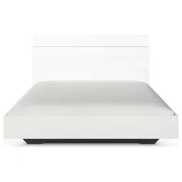 Futonbett OTTO HOME "Bett Doppelbett Holzbett AGORDO", wei&szlig; (alpinwei&szlig;), B:185cm H:121cm L:209cm, Betten, Futonbett, mit hohem Kopfteil und schwebender Optik MADE IN GERMANY