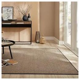Teppich FLAIR RUGS "Jute Diamond, handgewebt, Handweb Teppiche", schwarz, B:200cm H:4mm L:290cm, Jute, Teppiche, Teppich, 100% Jute, sch&ouml;ne Sisaloptik, Wohnzimmer, Schlafzimmer, Esszimmer