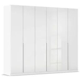 Dreht&uuml;renschrank OTTO HOME "Kleiderschrank Kleiderschr&auml;nke Schrank Garderobe AGORDO mit Glasfront", wei&szlig; (alpinwei&szlig;, glas kristallwei&szlig;), B:271cm H:229cm T:54cm, Holzwerkstoff, Schr&auml;nke, Dreht&uuml;renschrank, durchdachte Innenausstattung, in 8 Breiten und 2 H&ouml;hen MADE IN GERMANY
