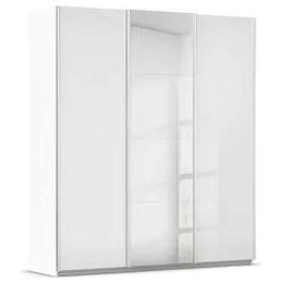 Schwebet&uuml;renschrank OTTO HOME "Kleiderschrank Schrank Schlafzimmerschrank Garderobe AGORDO", wei&szlig; (alpinwei&szlig;, hochglanz wei&szlig;, griffleisten alufarbig), B:203cm H:229cm T:62cm, Holzwerkstoff, Schr&auml;nke, Schwebet&uuml;renschrank, Top Innenausstattung, in 4 Breiten und 2 H&ouml;hen MADE IN GERMANY, Topseller